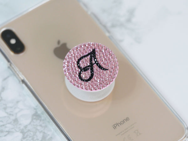 Crystal Iced : PopSocket Initials With Swarovski Crystals (Design #135)