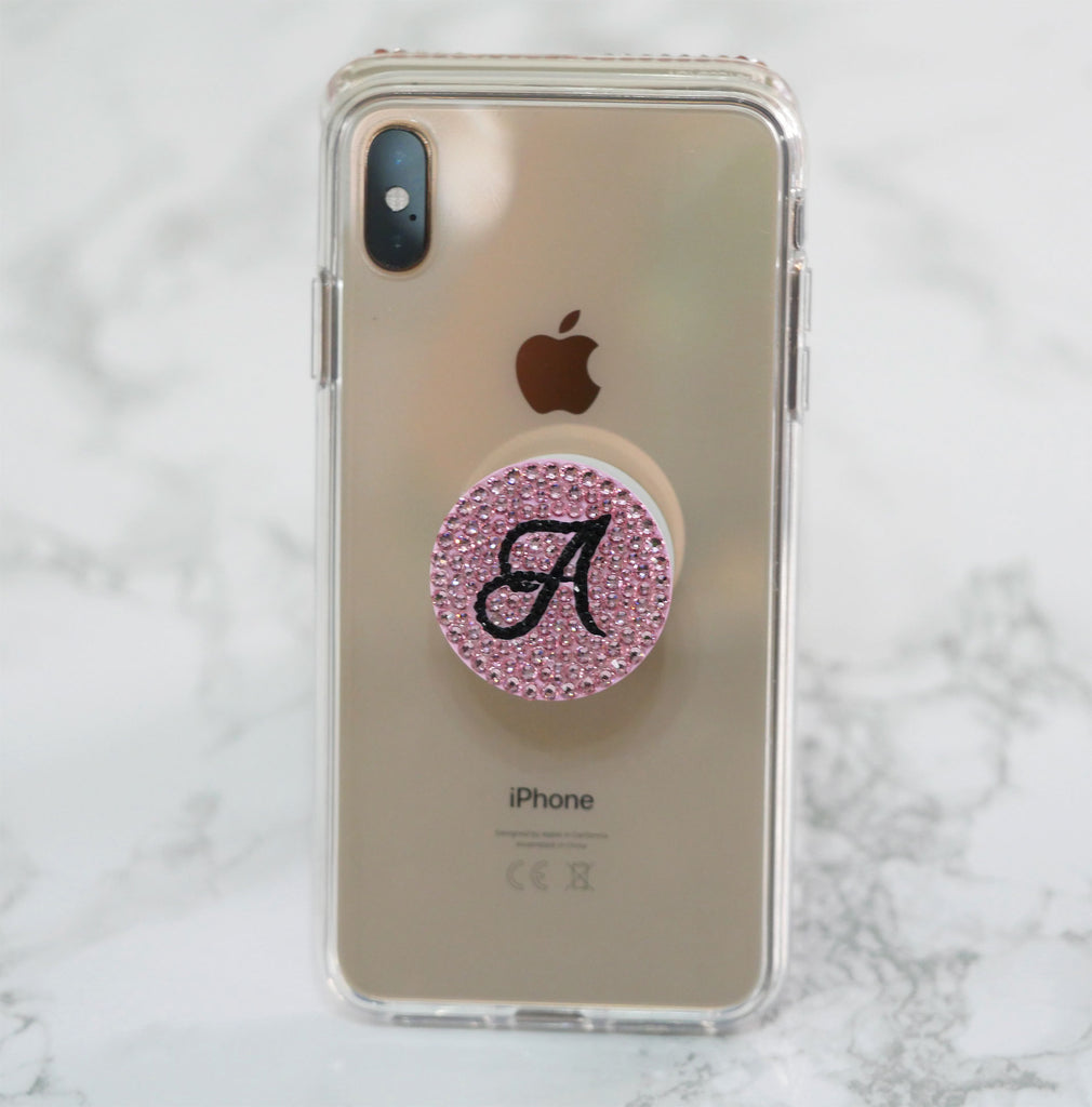 Crystal Iced : PopSocket Initials With Swarovski Crystals (Design #135)