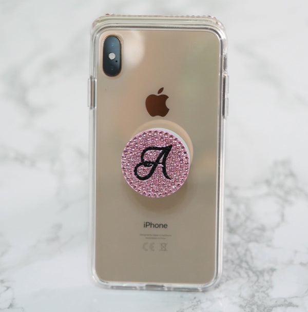 Crystal Iced : PopSocket Initials With Swarovski Crystals (Design #135)
